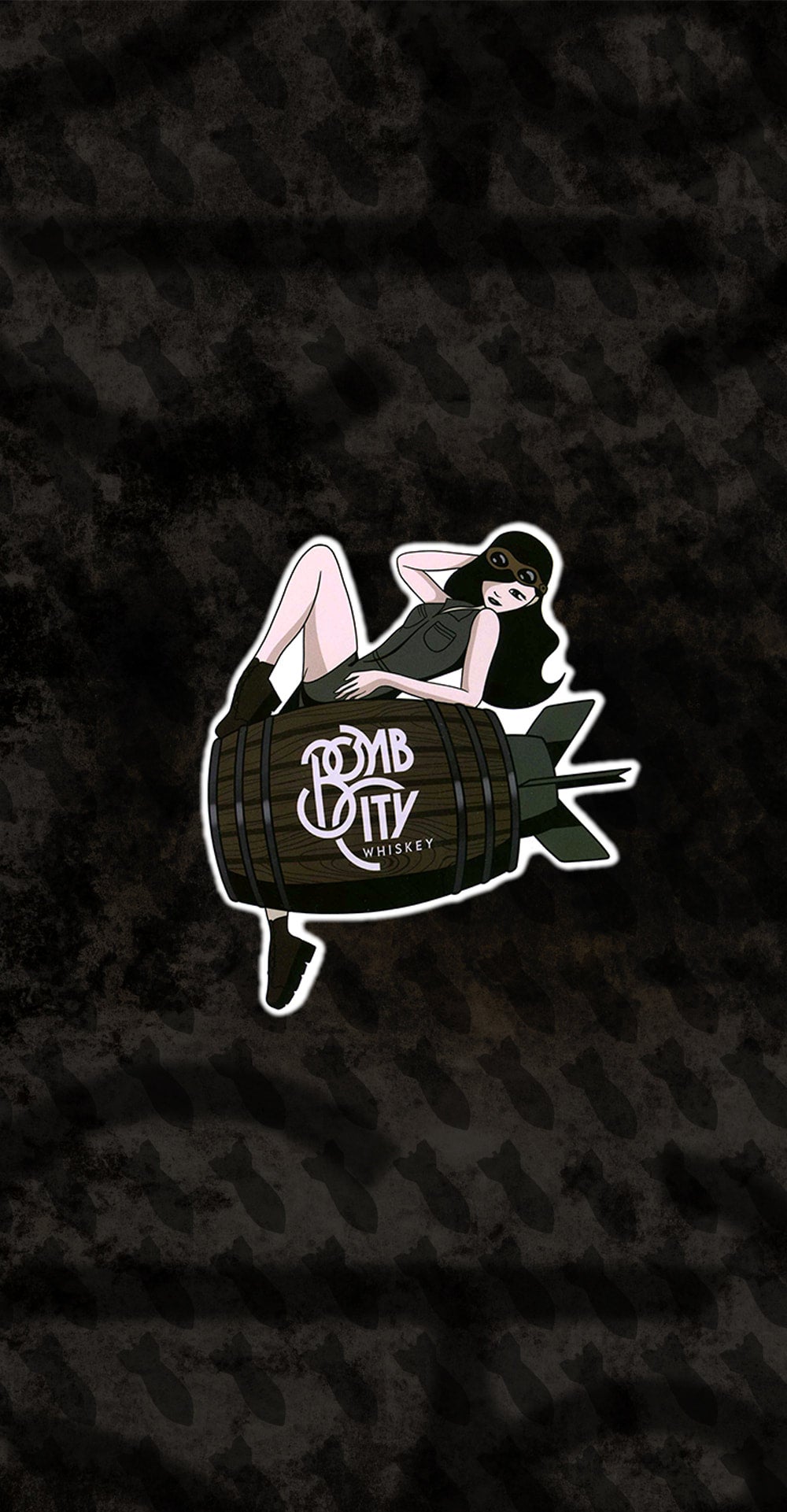 Whiskey Bomb Girl Sticker | Bomb City Distillery